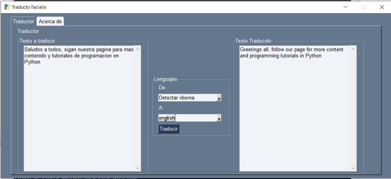 Tutorial: Programar un traductor de texto con interfaz grafica en ...