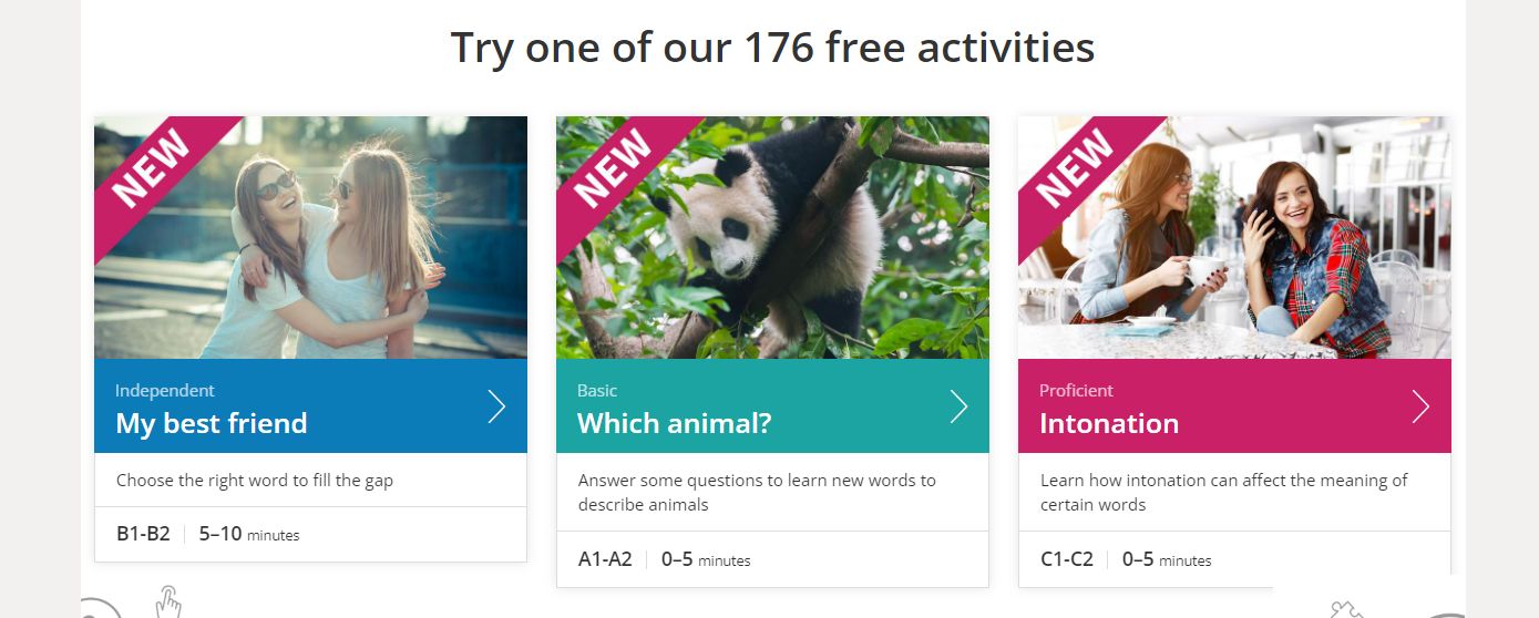 Cambridge offers free courses and PDFs for learning english