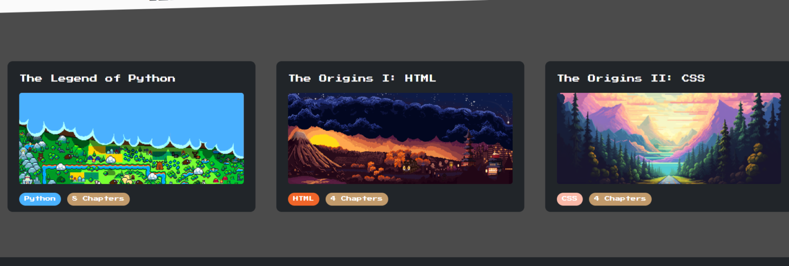 This website teaches you Python, HTML, and CSS while you play