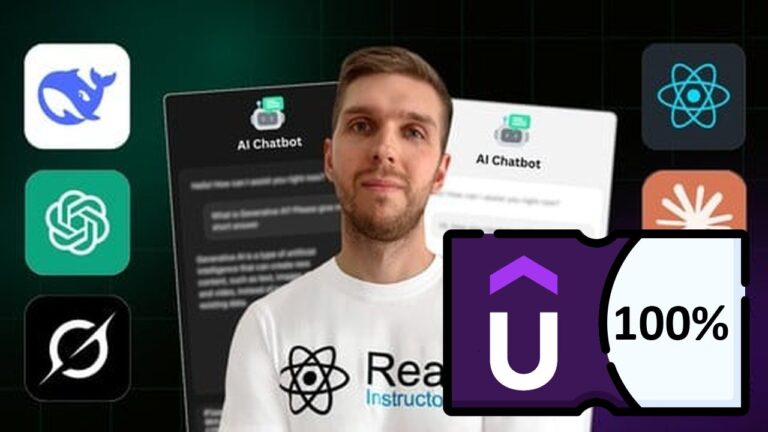 Cupón Udemy: Chatbot de IA React.js creado con ChatGPT, Gemini y DeepSeek - Facialix
